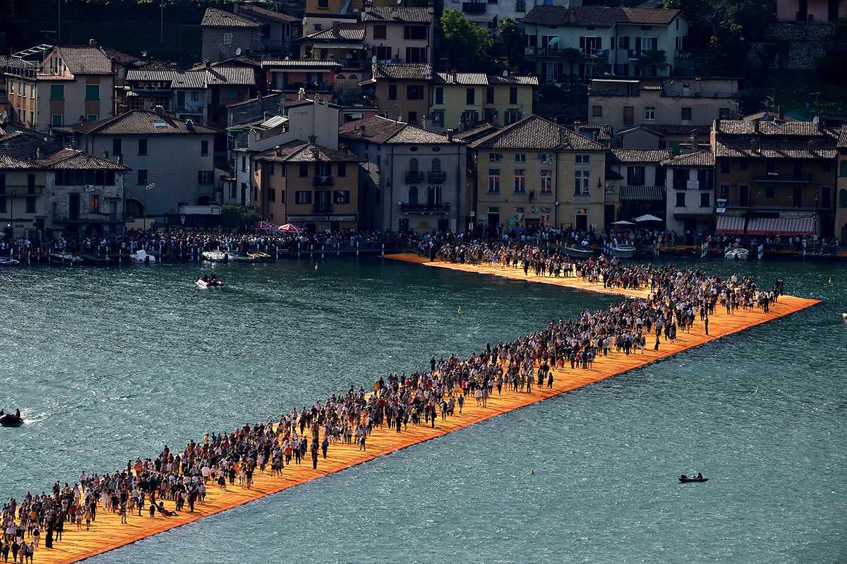 Christo's Floating Piers Installation Allows You to Walk on Water ...
