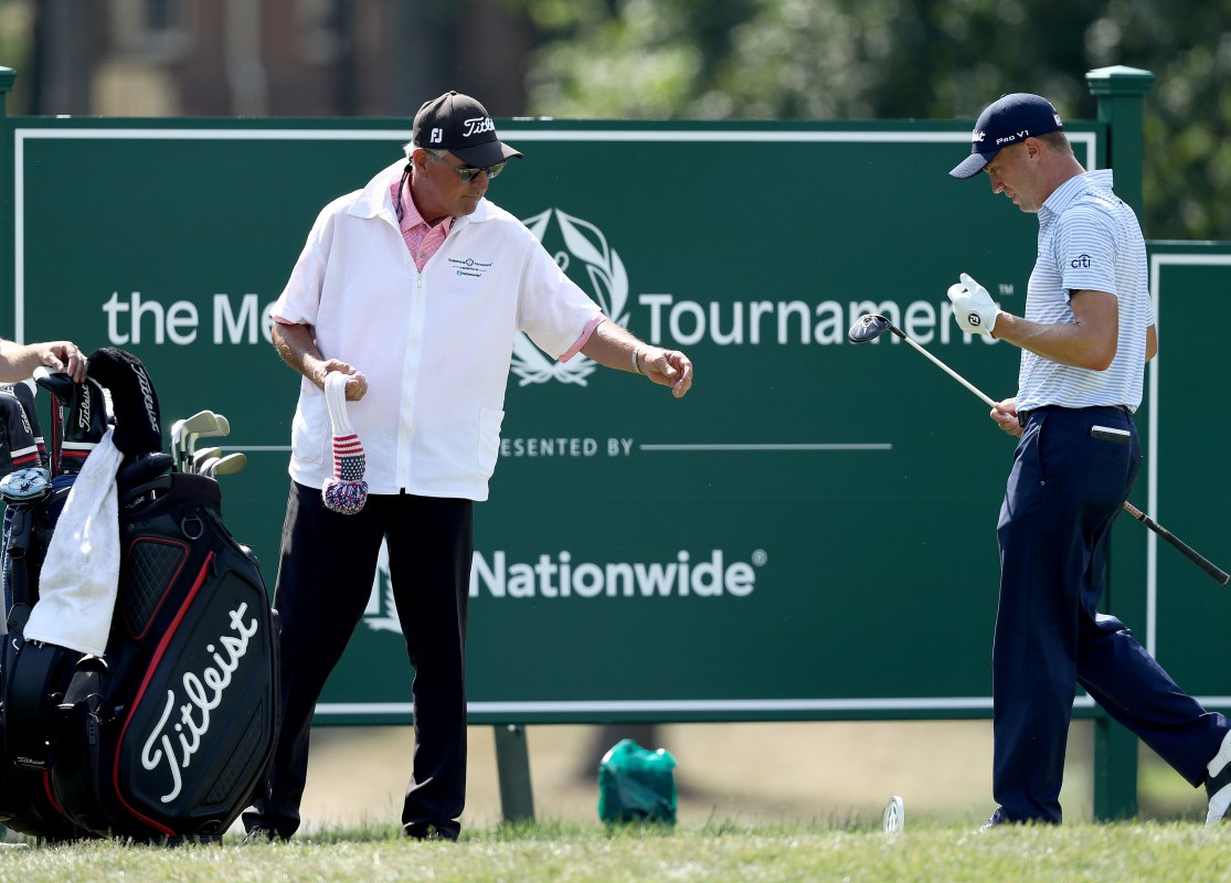 Justin Thomas's Dad Steps in After Caddie Falls Ill at The Memorial ...