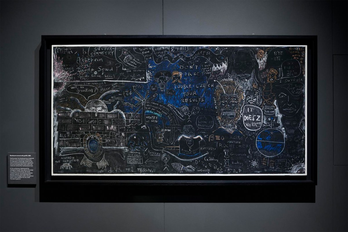 Stephen Hawking's Doodle-Filled Blackboard Is on Display - InsideHook