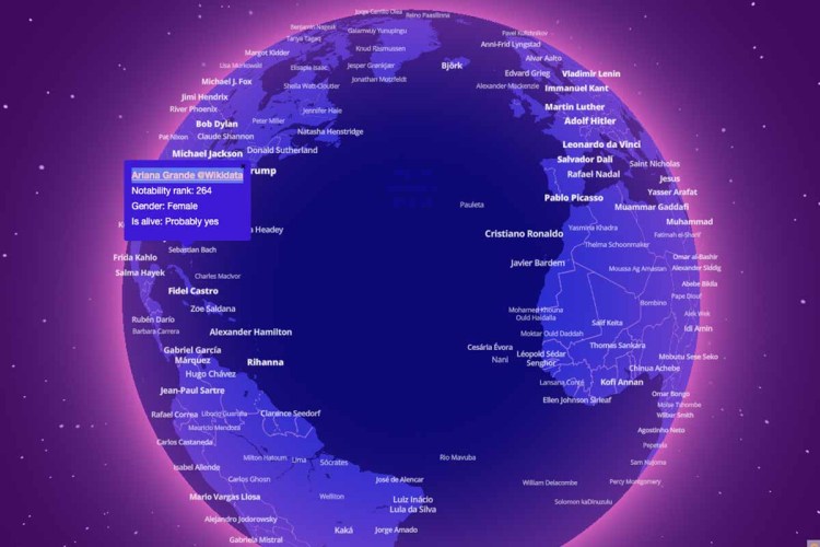 This Map Shows the Most Notable Person From Every City in the World ...